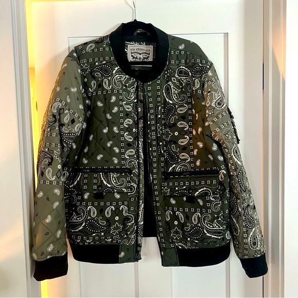 Levi's | Jackets & Coats | Levi Strauss Bandana Print Jacket Men Xl ...